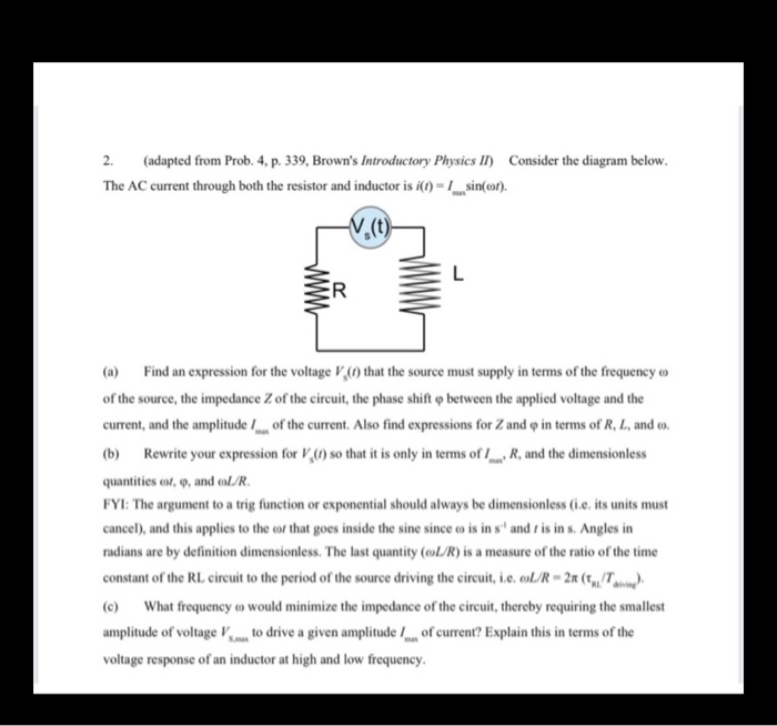 Solved (adapted from Prob. 4, p. 339, Brown's Introductory | Chegg.com