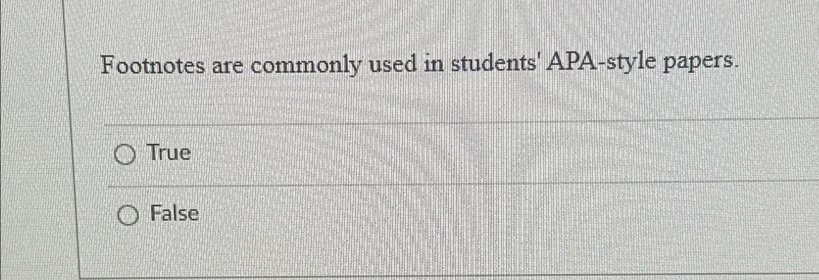 Solved Footnotes are commonly used in students' APA-style | Chegg.com