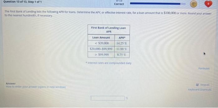 Solved The First Bank of Lending lists the following APR for | Chegg.com