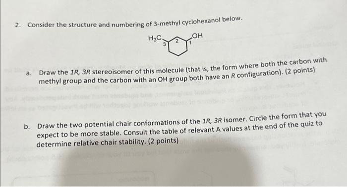 2. Consider the structure and numbering of 3-methyl | Chegg.com
