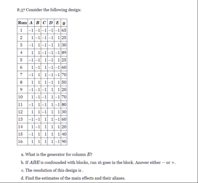 Solved 8.37 ﻿Consider the following | Chegg.com