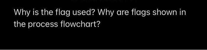 Solved Why is the flag used? Why are flags shown in the | Chegg.com