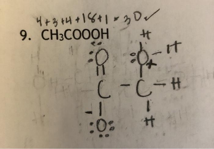 Solved Ht3tH +16+1=3De 9. CH3COOOH # 6.14 (-6-H -1 :0 # | Chegg.com