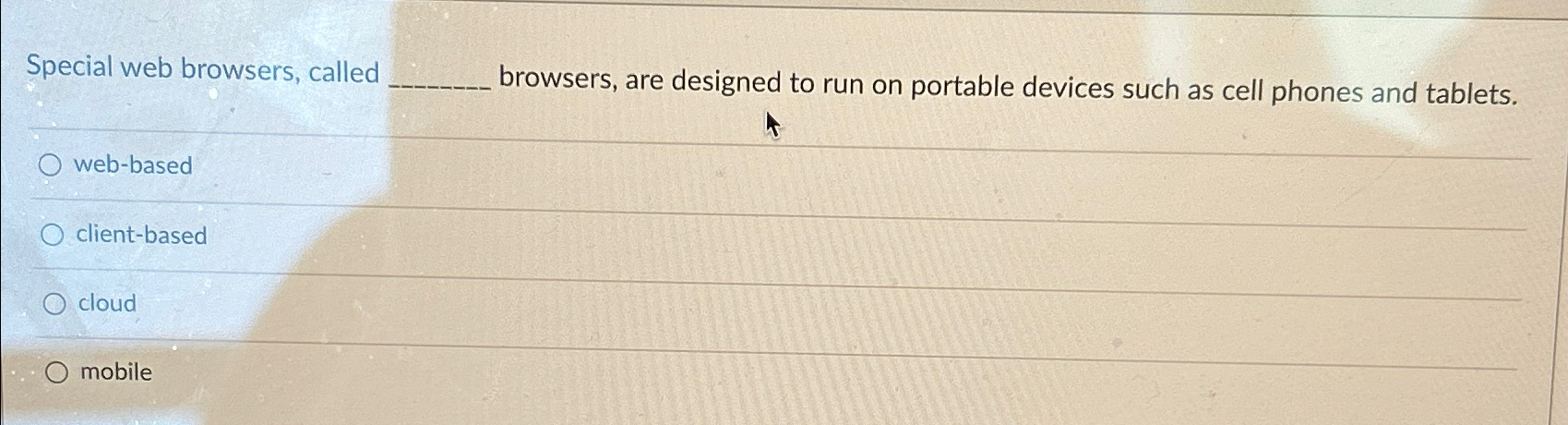 Solved Special web browsers, called browsers, are designed | Chegg.com