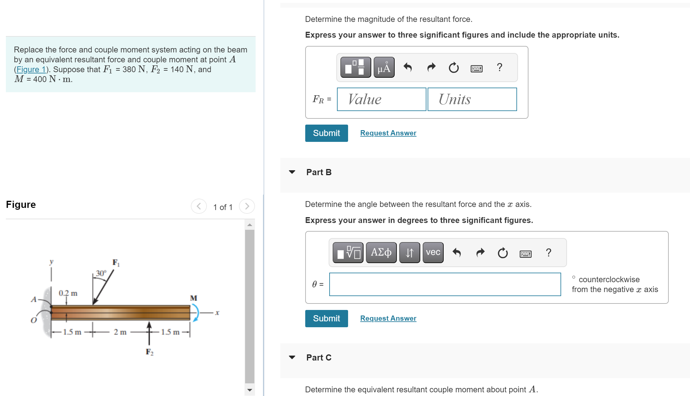 Solved Determine the magnitude of the resultant | Chegg.com