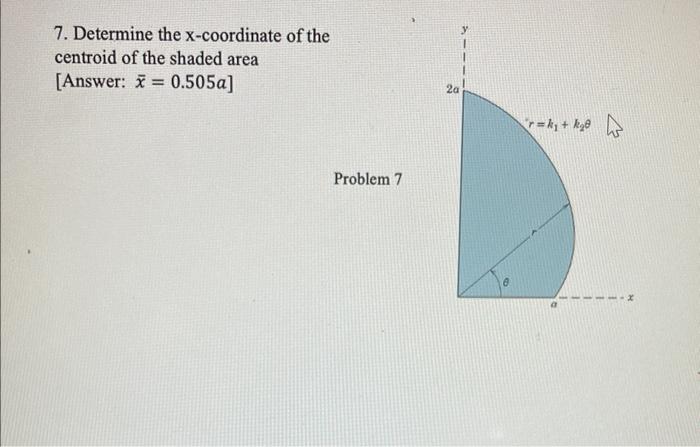 8. Determine the x-coordinate of the centroid of the | Chegg.com