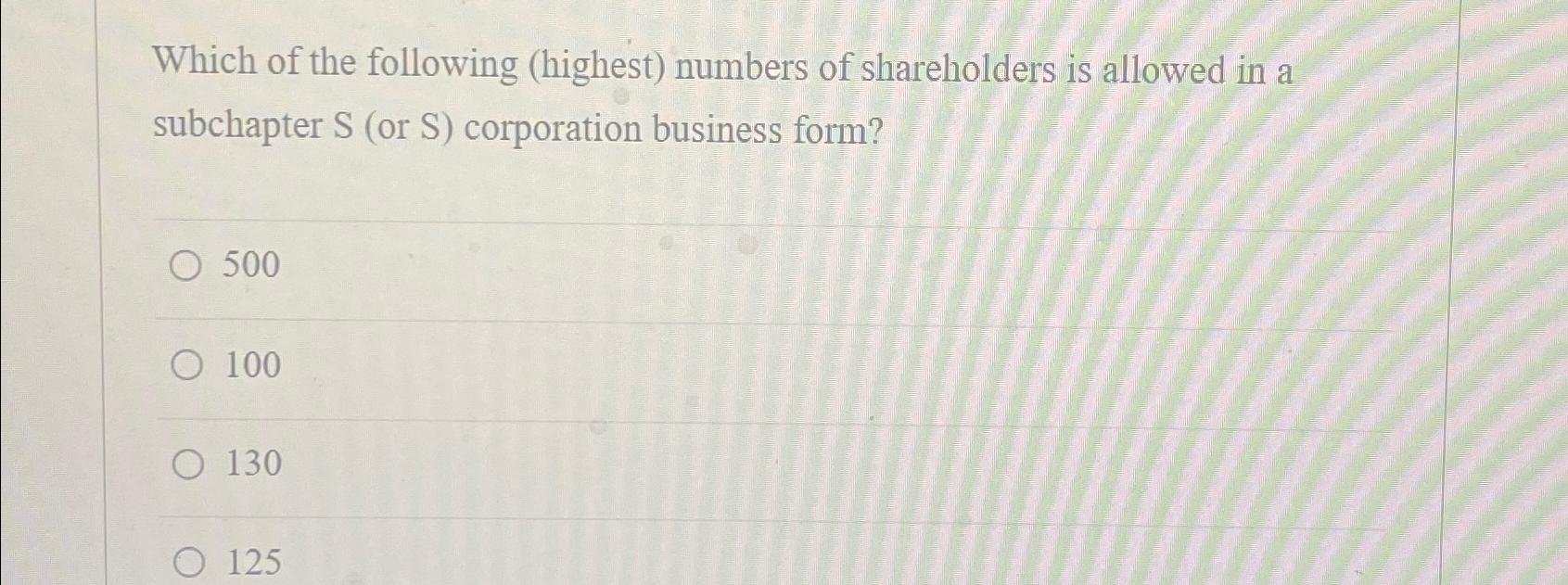 Solved Which of the following (highest) ﻿numbers of | Chegg.com