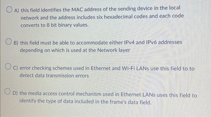 Solved As illustrated below, the Source Address field of an | Chegg.com