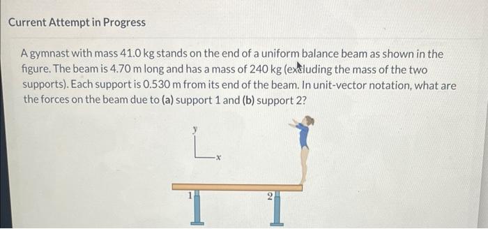 Solved A gymnast with mass 41.0 kg stands on the end of a | Chegg.com