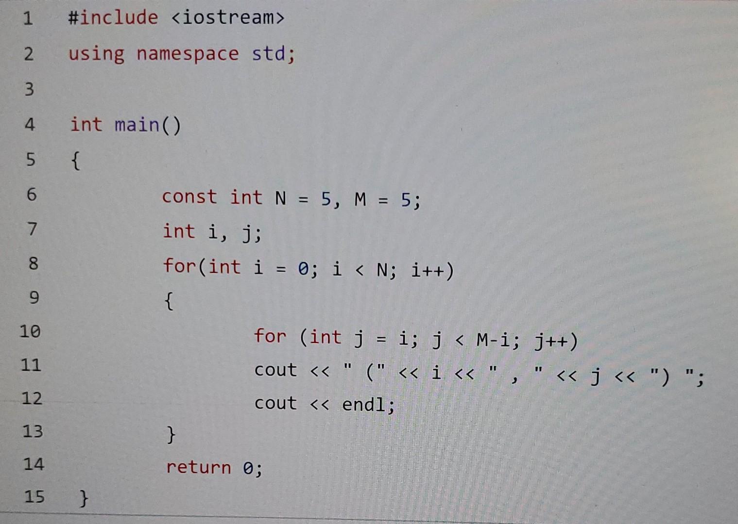 Solved [1] Complete the program to print the following | Chegg.com
