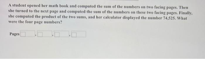 Solved A student opened her math book and computed the sum | Chegg.com