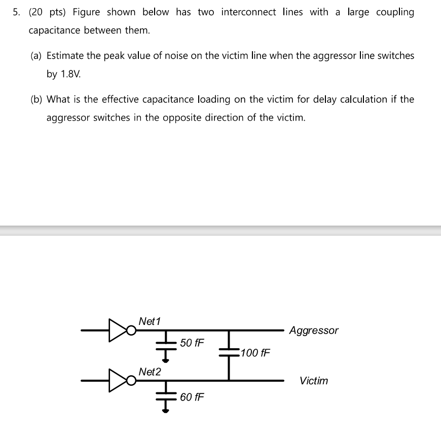 [Solved]: 5. (20 pts) Figure shown below has two interconnec