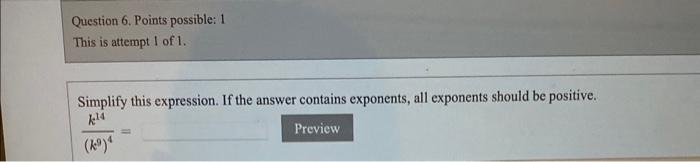Solved Question 6. Points possible: 1 This is attempt 1 of 1 | Chegg.com