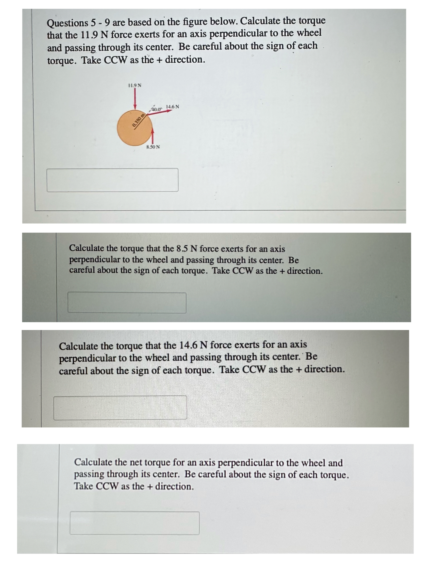 Questions 5 - 9 ﻿are based on the figure below. | Chegg.com