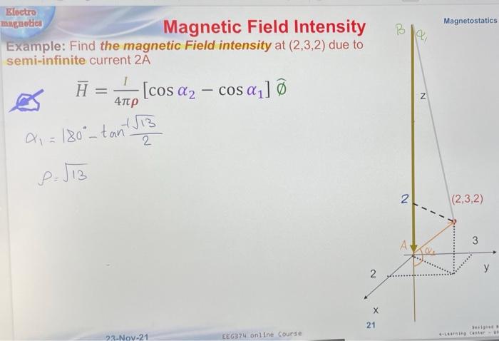Solved Electro magnetica Magnetic Field Intensity Example: | Chegg.com