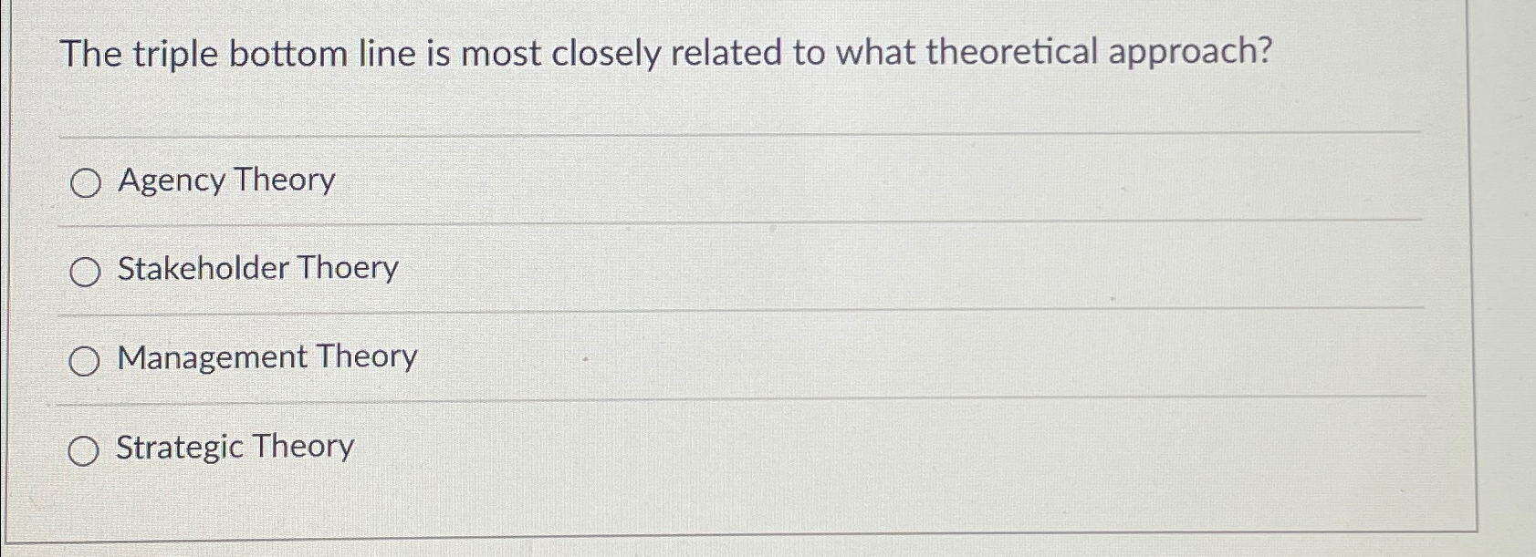 Solved The triple bottom line is most closely related to | Chegg.com
