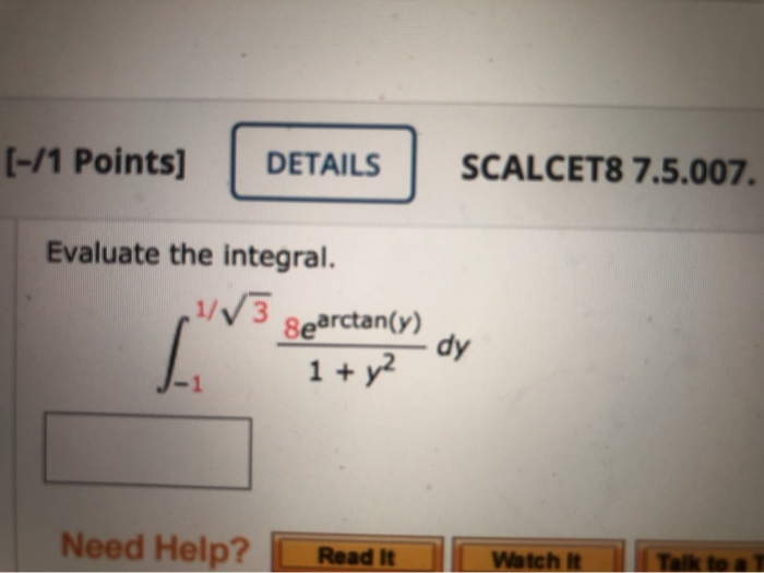 Solved [0/1 Points) DETAILS PREVIOUS ANSWERS SCALCET8 | Chegg.com