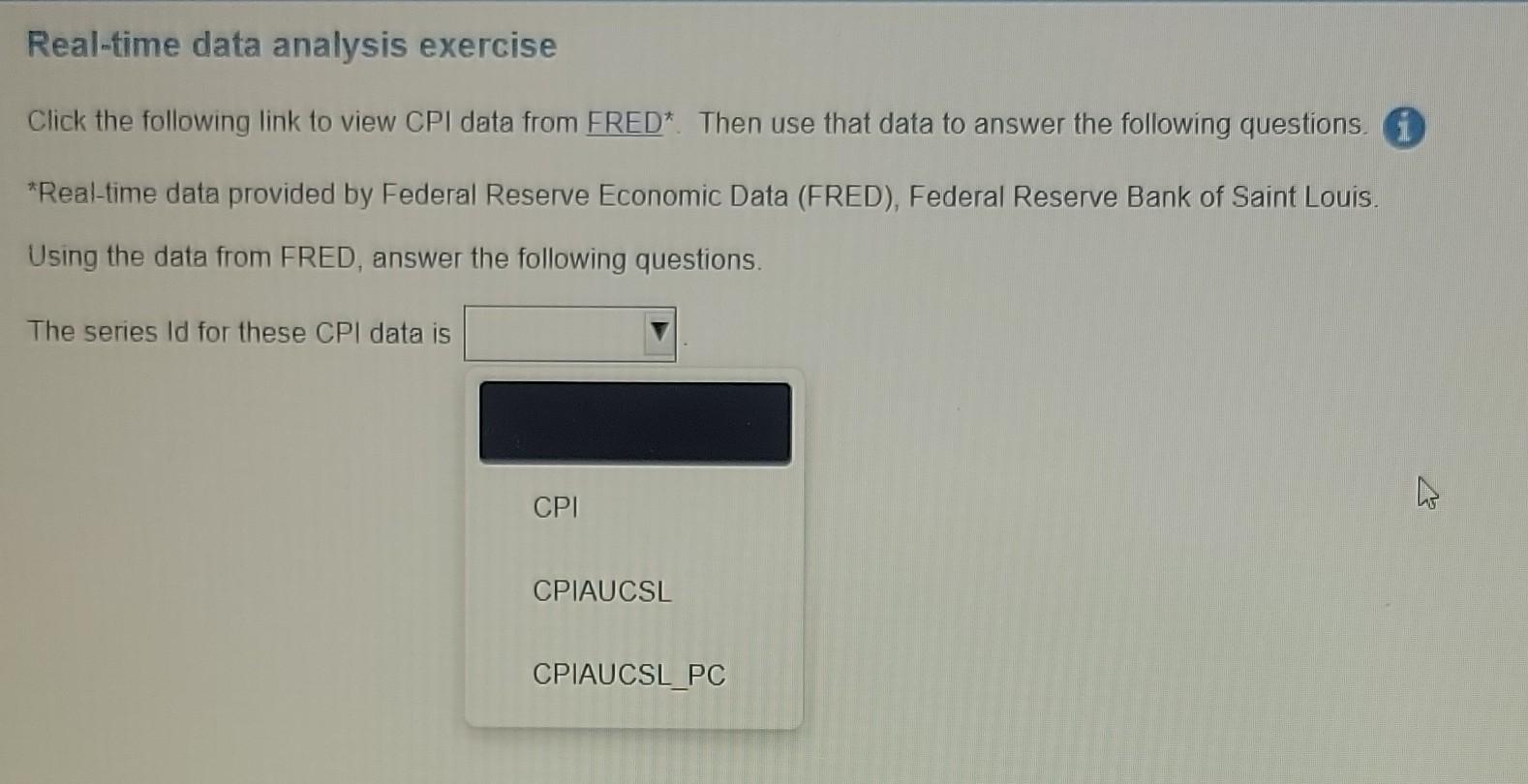 Real-time data analysis exercise Click the following | Chegg.com