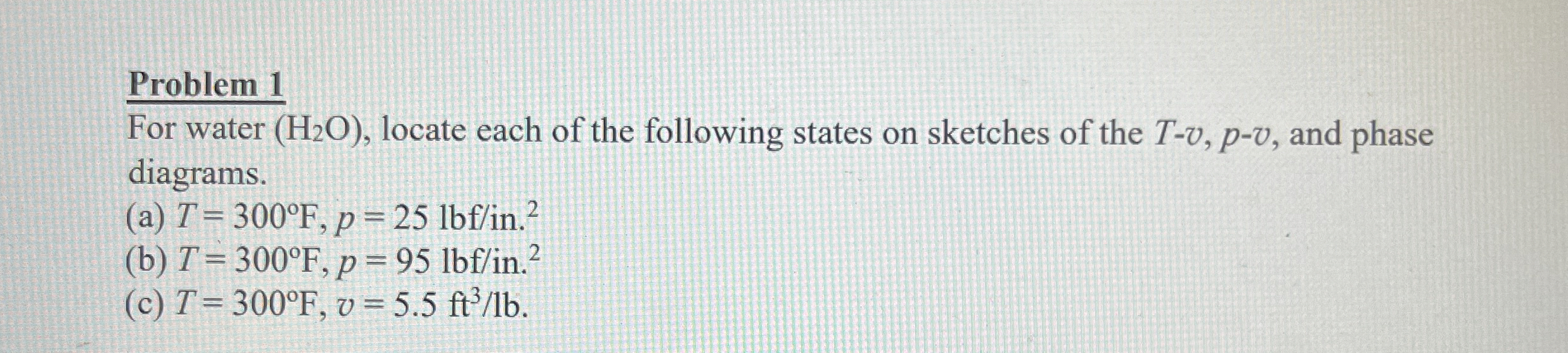 Solved Problem 1For water (H2O), ﻿locate each of the | Chegg.com