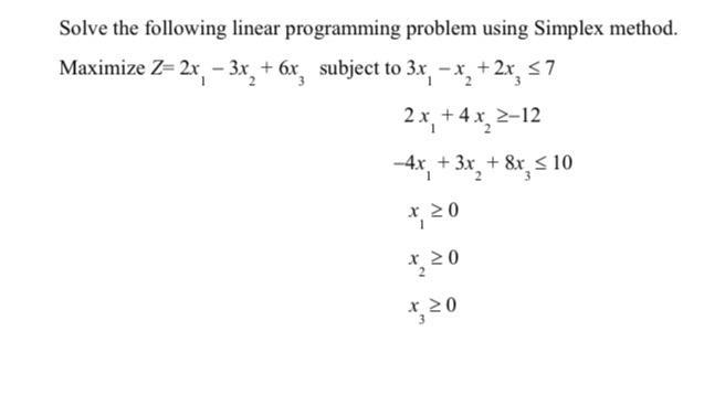 Solved Solve the following linear programming problem using | Chegg.com