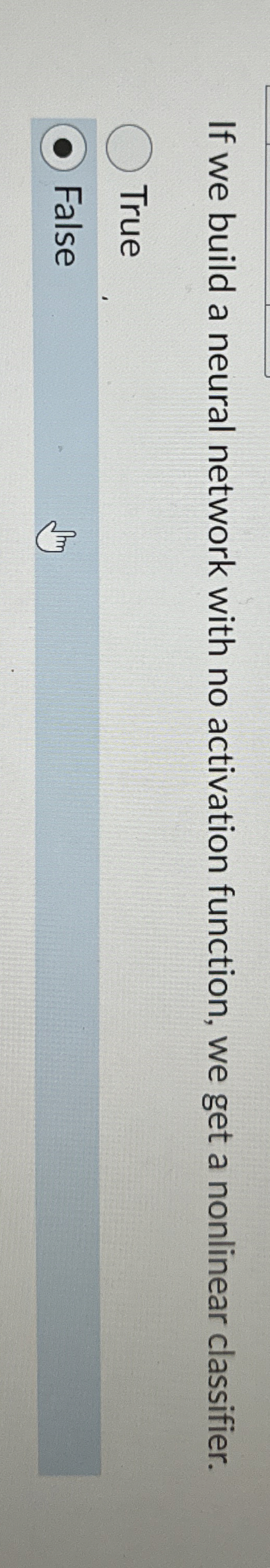 Solved If we build a neural network with no activation | Chegg.com