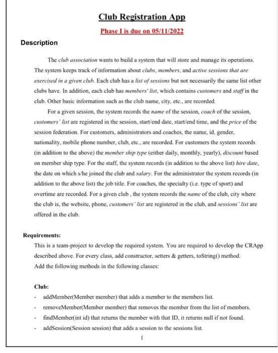 Solved can someone write for me java code it is oop concept | Chegg.com Solved can someone write for me java code it is oop concept | Chegg.com