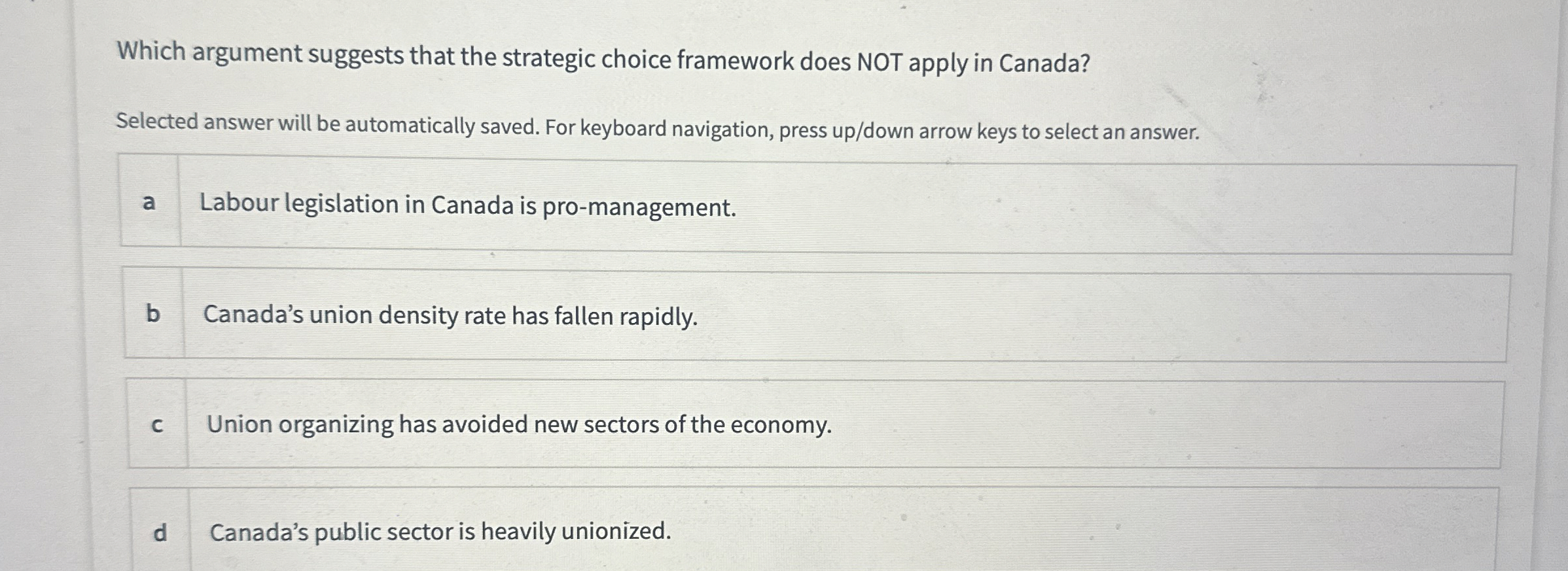 Solved Which argument suggests that the strategic choice | Chegg.com