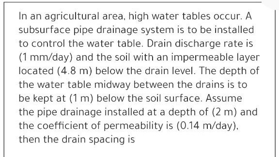 Solved In an agricultural area, high water tables occur. A | Chegg.com