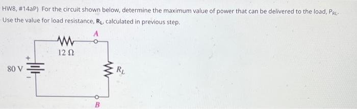 Solved HW8, \#14a) For the circuit shown below, we desire | Chegg.com