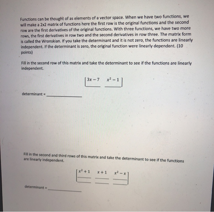 Solved Functions can be thought of as elements of a vector | Chegg.com