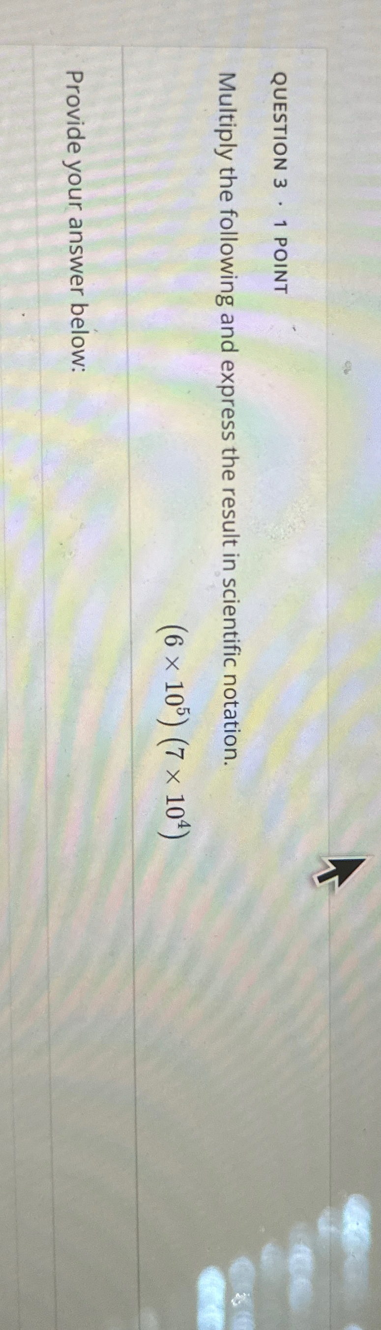 Solved QUESTION 3 - 1 ﻿POINTMultiply the following and | Chegg.com