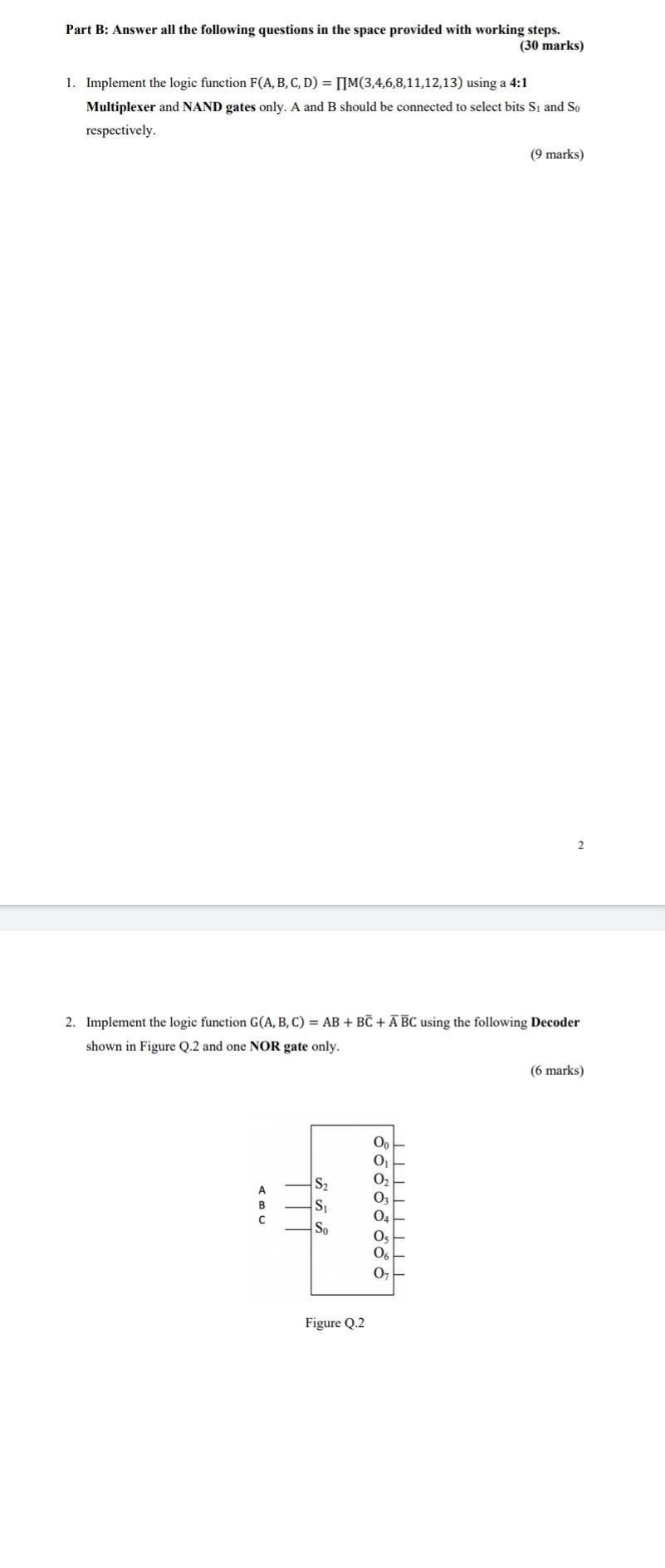 Solved Part B: Answer all the following questions in the | Chegg.com