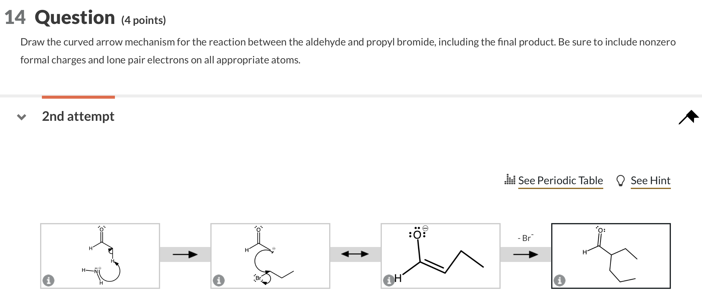 Solved 14 ﻿Question (4points) ﻿Draw the curved arrow | Chegg.com