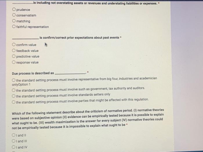 Solved is including not overstating assets or revenues and | Chegg.com
