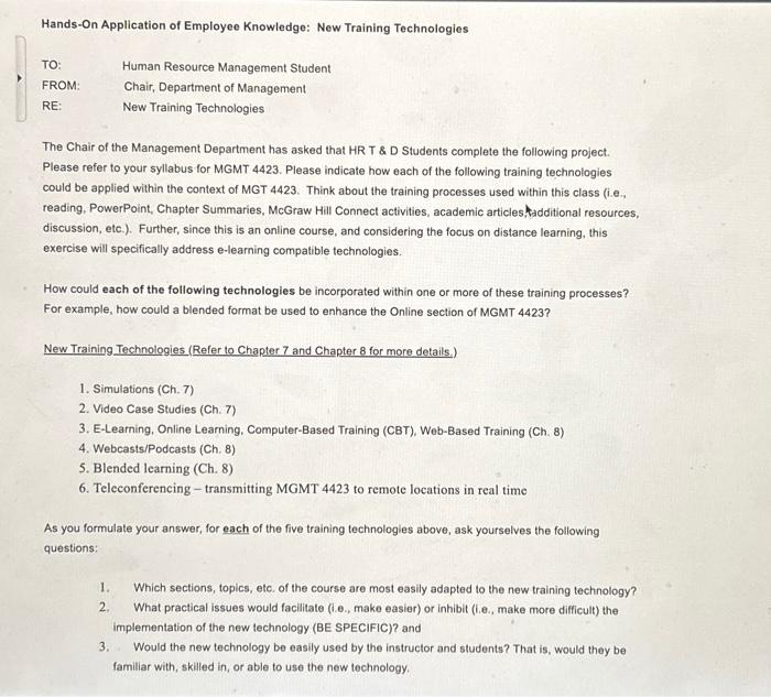 Hands-On Application of Employee Knowledge: New | Chegg.com