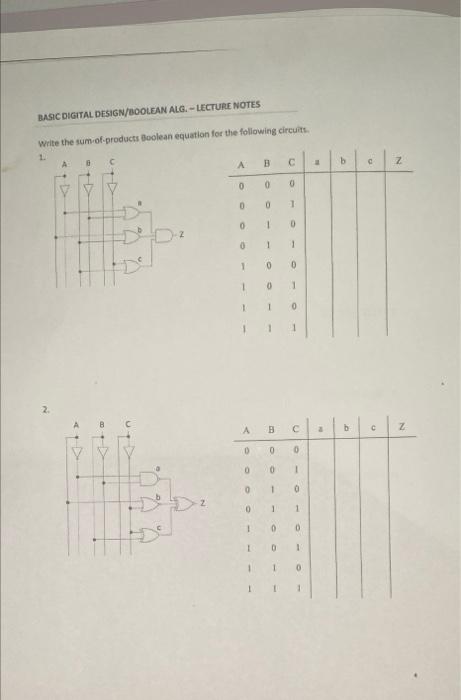 Solved Write The Sumiof Products Boolean Equation For The