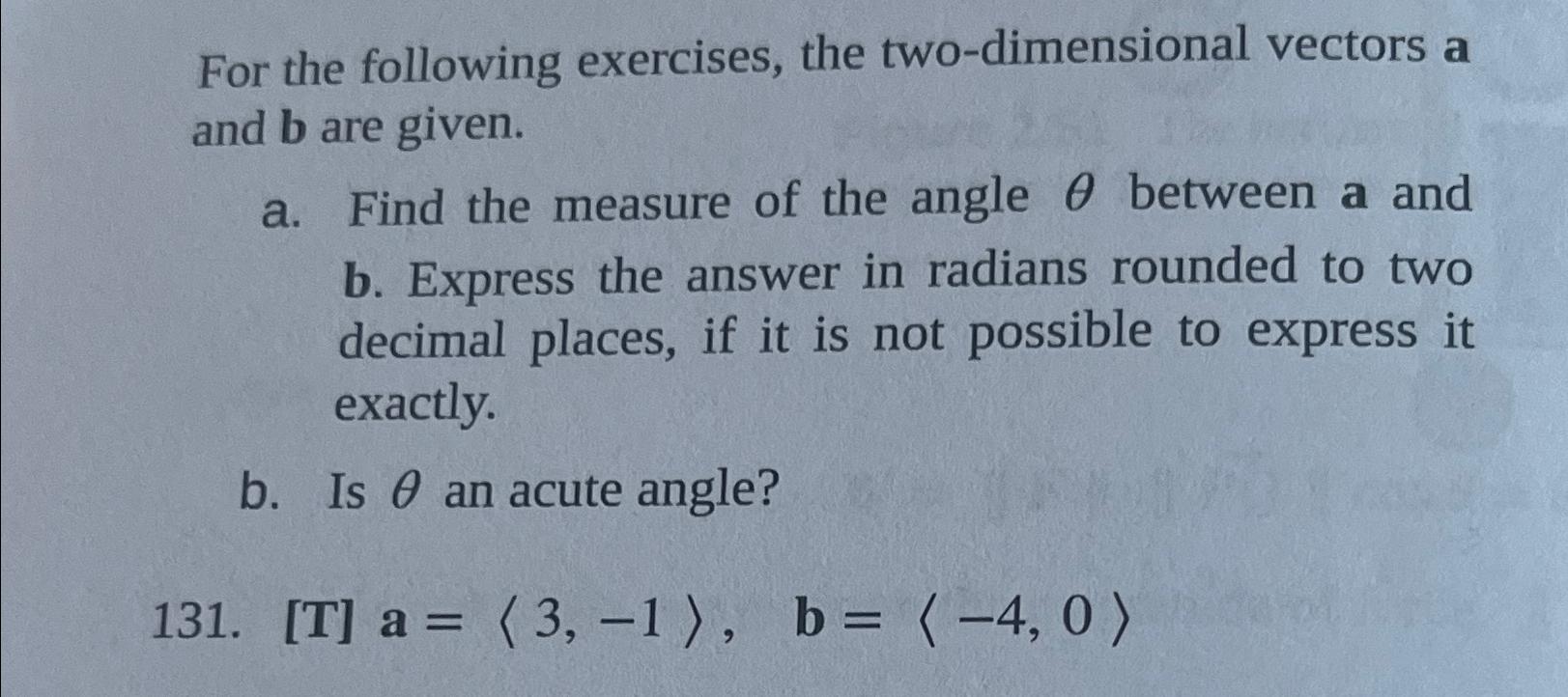 Solved For the following exercises, the two-dimensional | Chegg.com