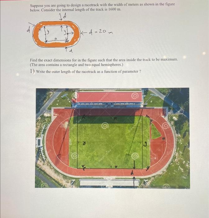 Solved Suppose you are going to design a racetrack with the | Chegg.com