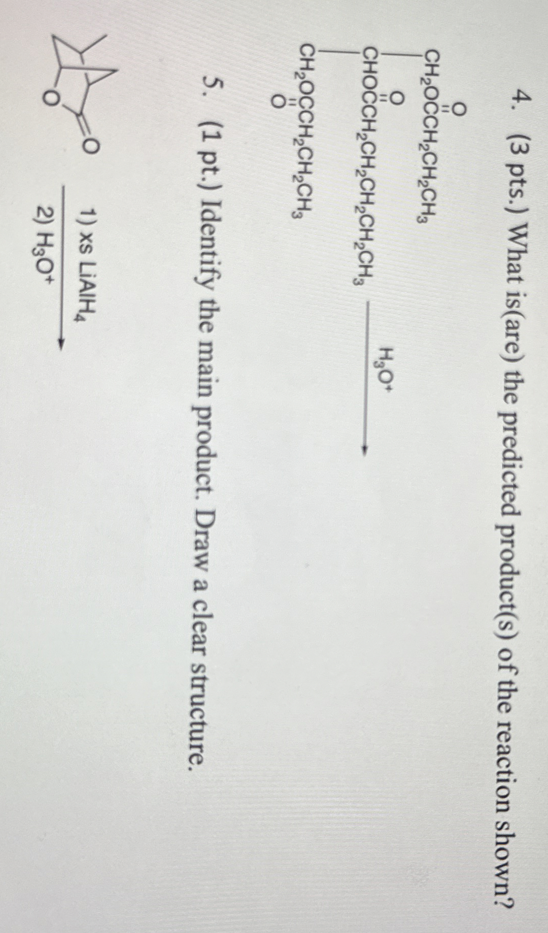 Solved (3 ﻿pts.) ﻿What is(are) ﻿the predicted product(s) ﻿of | Chegg.com