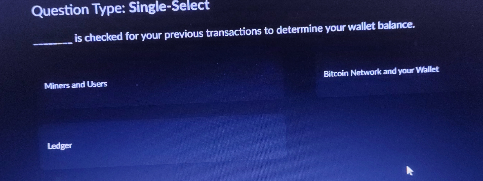 Solved Question Type: Single-Selectq, ﻿is checked for your | Chegg.com