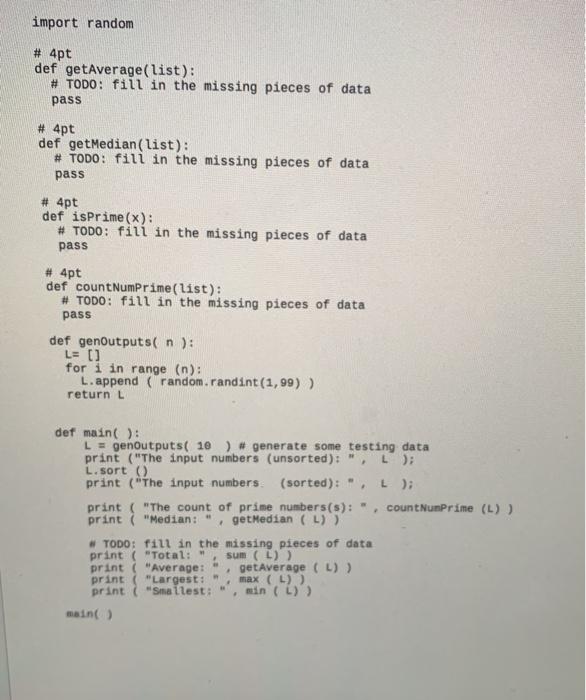 Solved Write a Python program that accepts a list of | Chegg.com