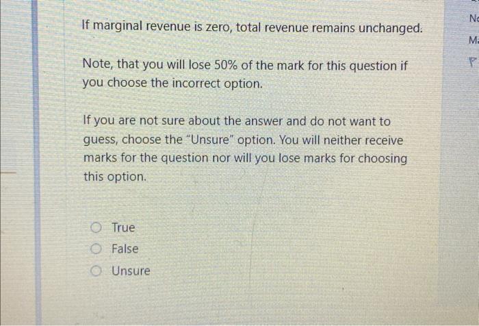 If marginal revenue is zero, total revenue remains | Chegg.com