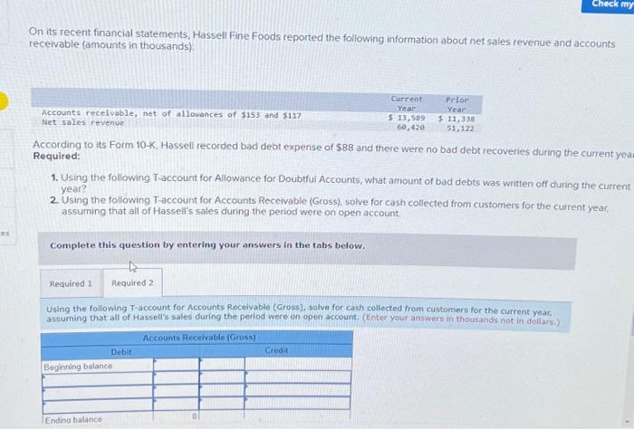 Solved 2. Using the following T-account for Accounts | Chegg.com