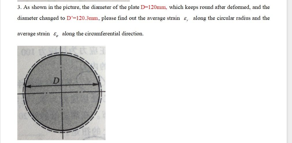Solved As shown in the picture, the diameter of the plate | Chegg.com