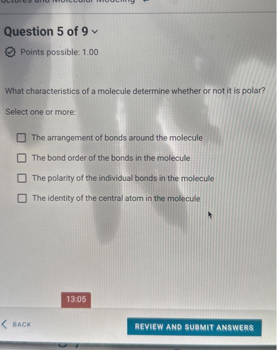 Solved What characteristics of a molecule determine whether | Chegg.com