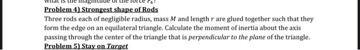 Solved Problem 4) Strongest shape of Rods Three rods each of | Chegg.com