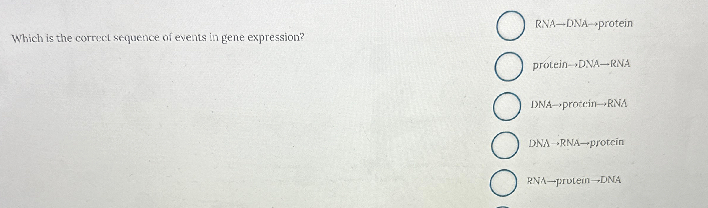 Solved Which is the correct sequence of events in gene | Chegg.com