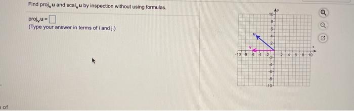 Solved Find proj, u and scal, u by inspection without using | Chegg.com