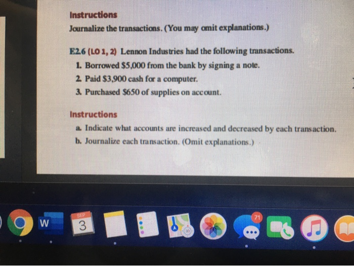 Solved Instructions Journalize the transactions. (You may | Chegg.com