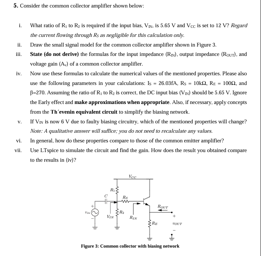 Solved Note: Please show derivation of the Rin, Rout and | Chegg.com Solved Note: Please show derivation of the Rin, Rout and | Chegg.com